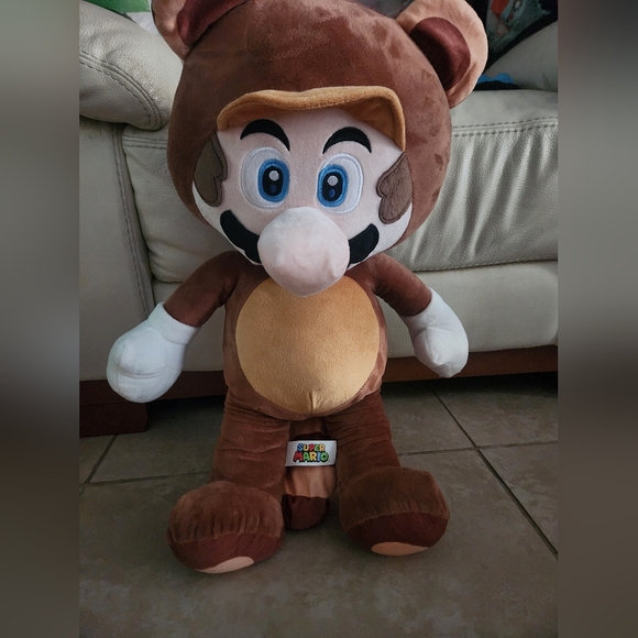 Nintendo | Toys | Super Mario Tanooki Suit Mario Giant Plush 24 New ...